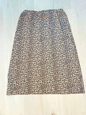 Mango | Skirts | Mango Leopard Print Midi Skirt Brown | Poshmark